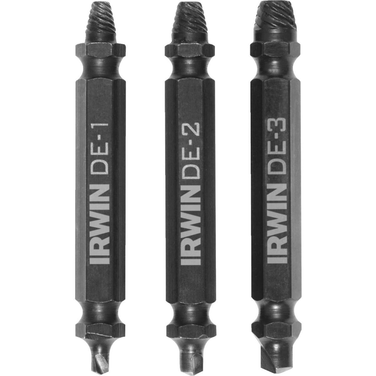 Irwin SCREW-GRIP 3-Piece Impact Double-Ended Screw Extractor Set ...